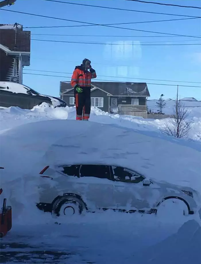Blizzard i Canada.