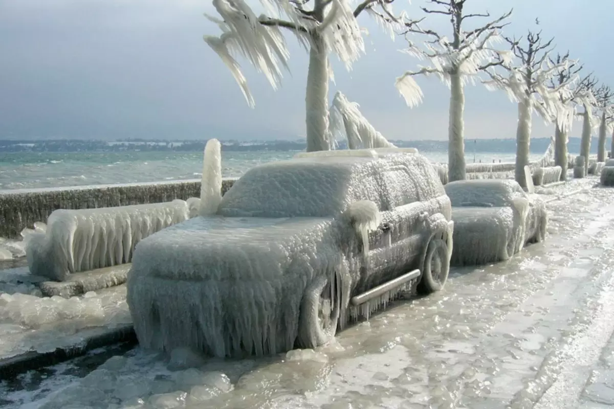 Konsekvensene av isregn i Genève.