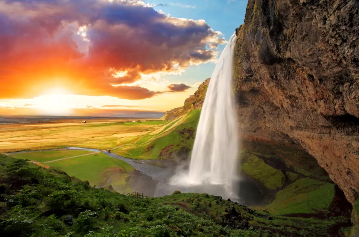 Waterfall Sellandsfoss (Iceland)