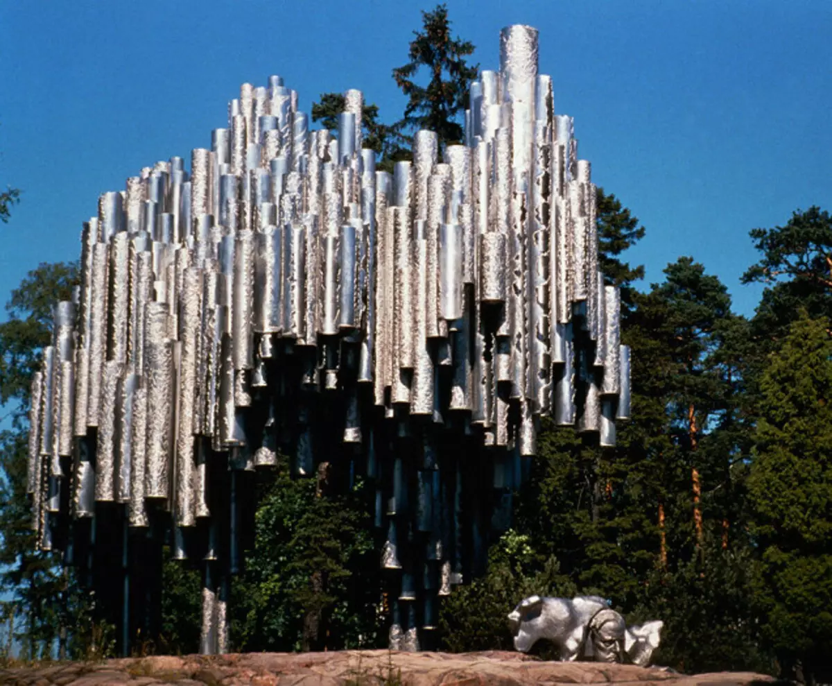 Monumen untuk komposer Jan Sibelius, Helsinki, Finlandia, Eropa