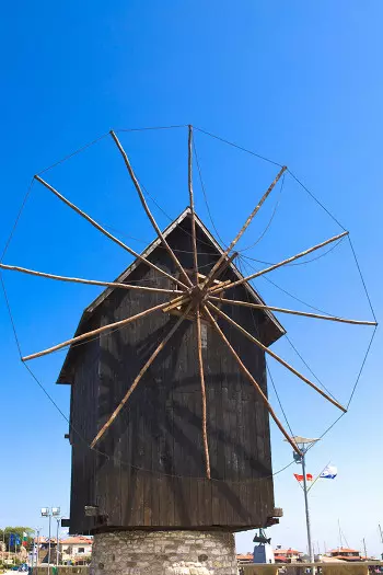 Mill, Nessebar, Riviera ya Kibulgaria, Bulgaria, Ulaya