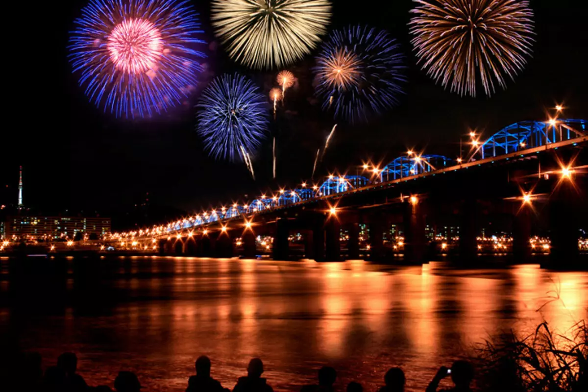 Bikin Fireworks na Duniya, Seoul, Koriya ta Kudu, Asia