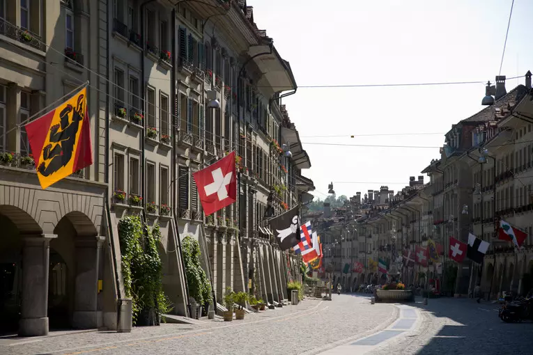 Kramgasse Street, Bern, Switzerland, Yuroopu