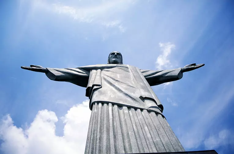 Sura ya Mkombozi wa Kristo Mlima Corcovado, Rio de Janeiro, Brazil, Amerika ya Kusini