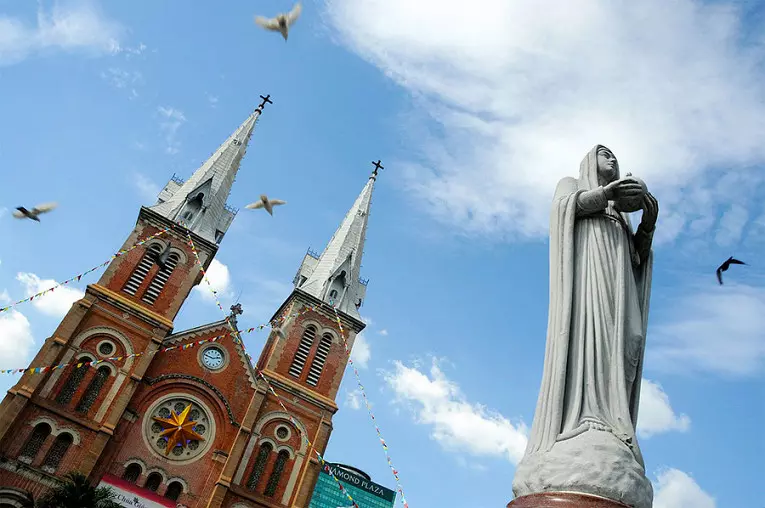 Notre Dame-katedralen, Ho Chi Minh-staden, Vietnam, Asien