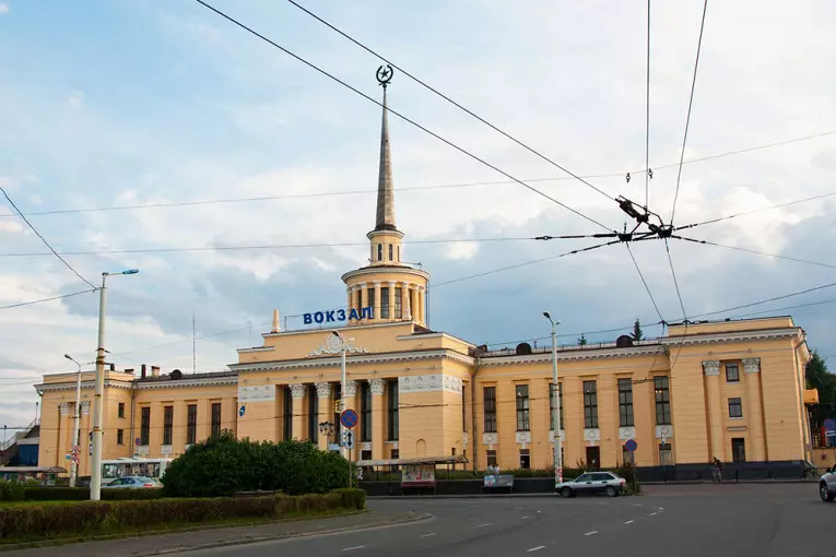 Estación de tren Petrozavodsk, Petrozavodsk, Karelia, Rusia, Europa