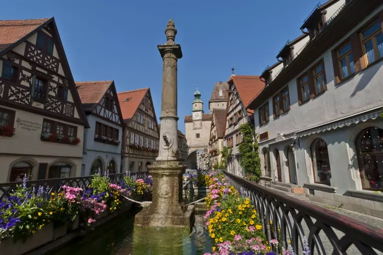 Rothenburg-on-Tauber, Bavaria, Jerman, Eropa