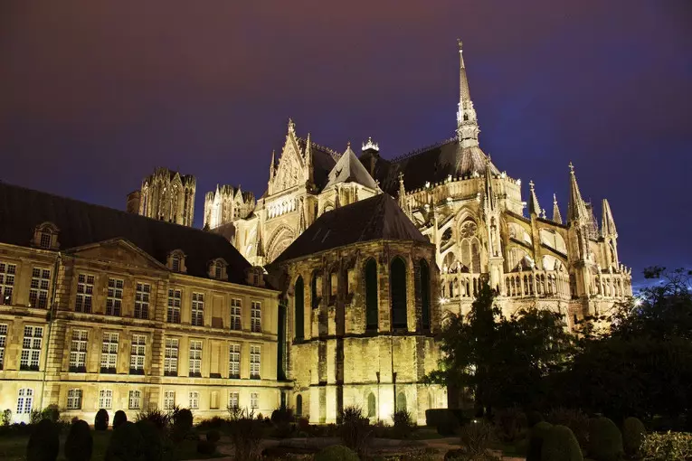 Katedral Notre Dame di Reims, Pintonan, Sampanye Sharldnes, Perancis, Éropa