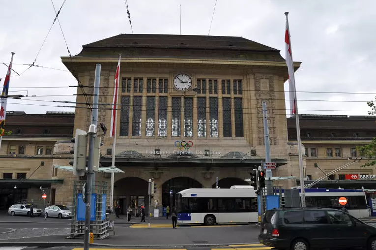 Rausanne stasjon, Lausanne, Sveits, Europa