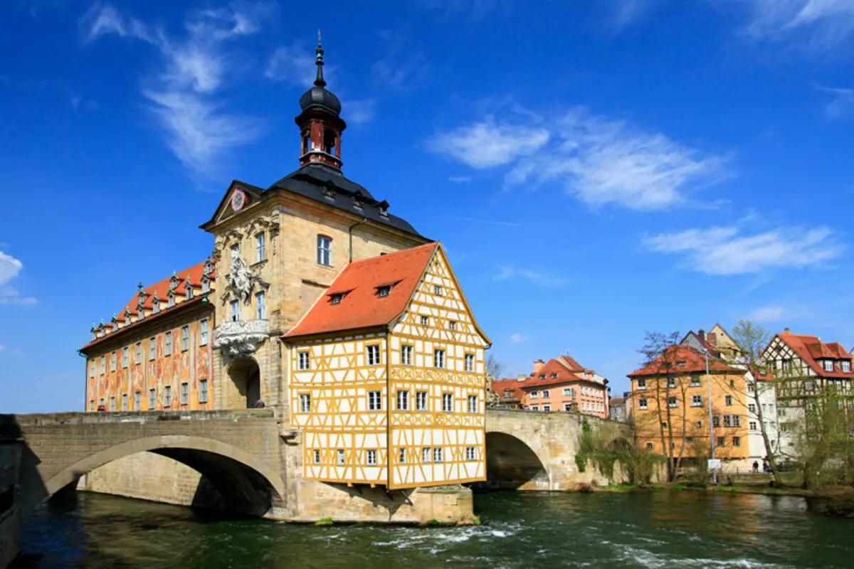 Balai Kota Tua, Bamberg, Bavaria, Jerman, Eropa