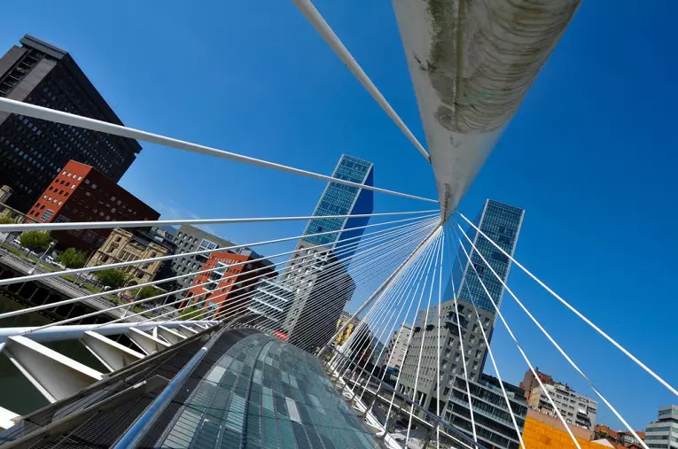 Bridge Bridge, Bilbao, Hispania, Ulaya.