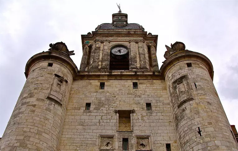 Dako nga orasan sa torre, la rochelle, Poitu-Charente, France, Europe