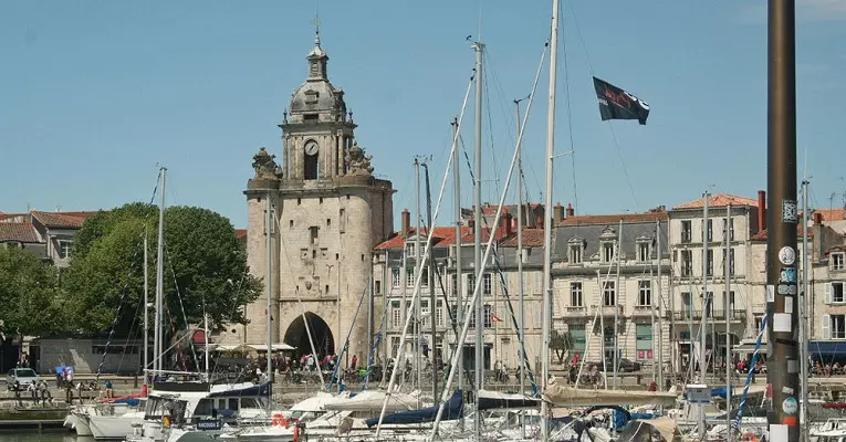 Grutte klokketoer, La Rochelle, Poitu-Charente, Frankryk, Jeropa