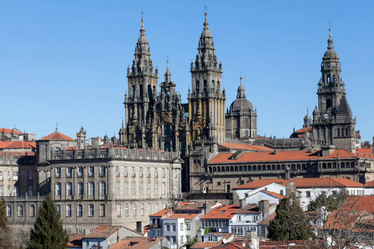 Katedraal van St Jacob, Santiago de Compostela, Spanje, Europa