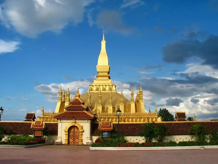 Gouden Stupa, Vientiane, Laos, Azië