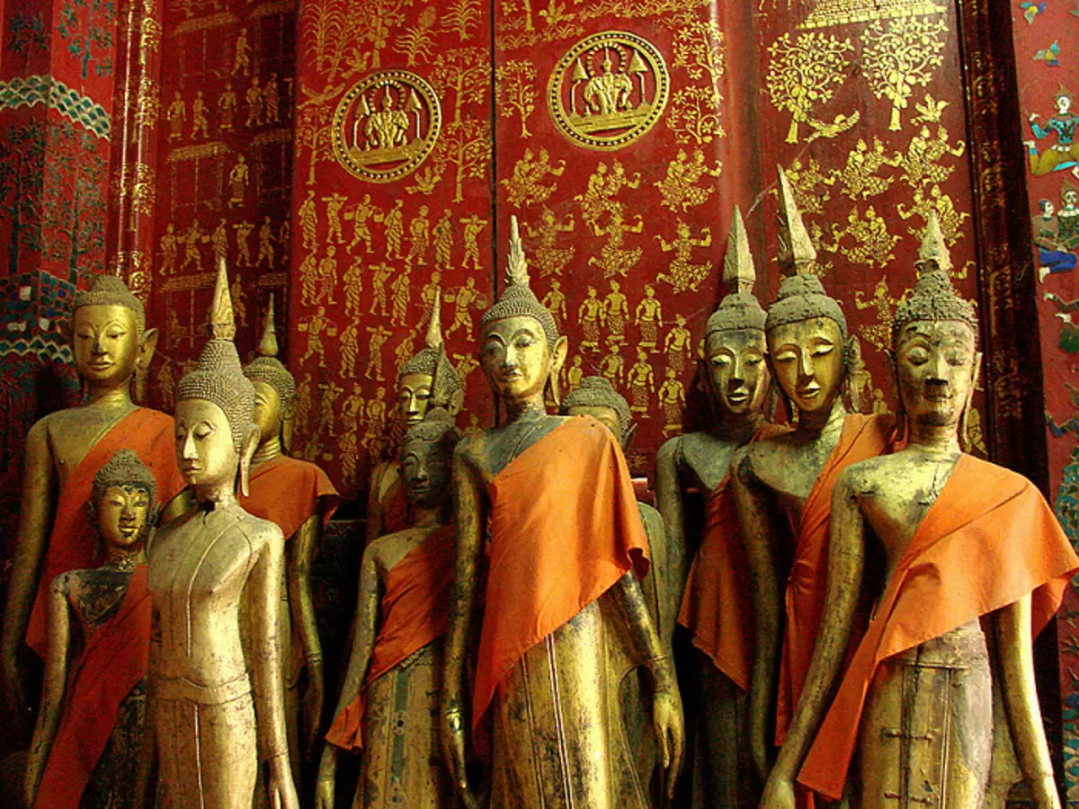 Wat Cyeng Thong教堂，Luang Prabang，老撾，亞洲