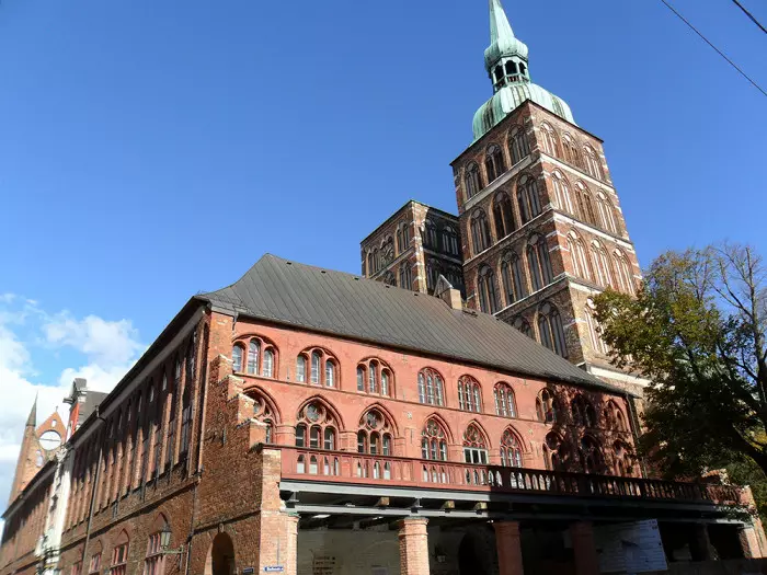 Tchalitchi cha St. Nicolas, stilsfond, dziko lapansi Mecknurburg-Front Pomerania, Germany, Europe