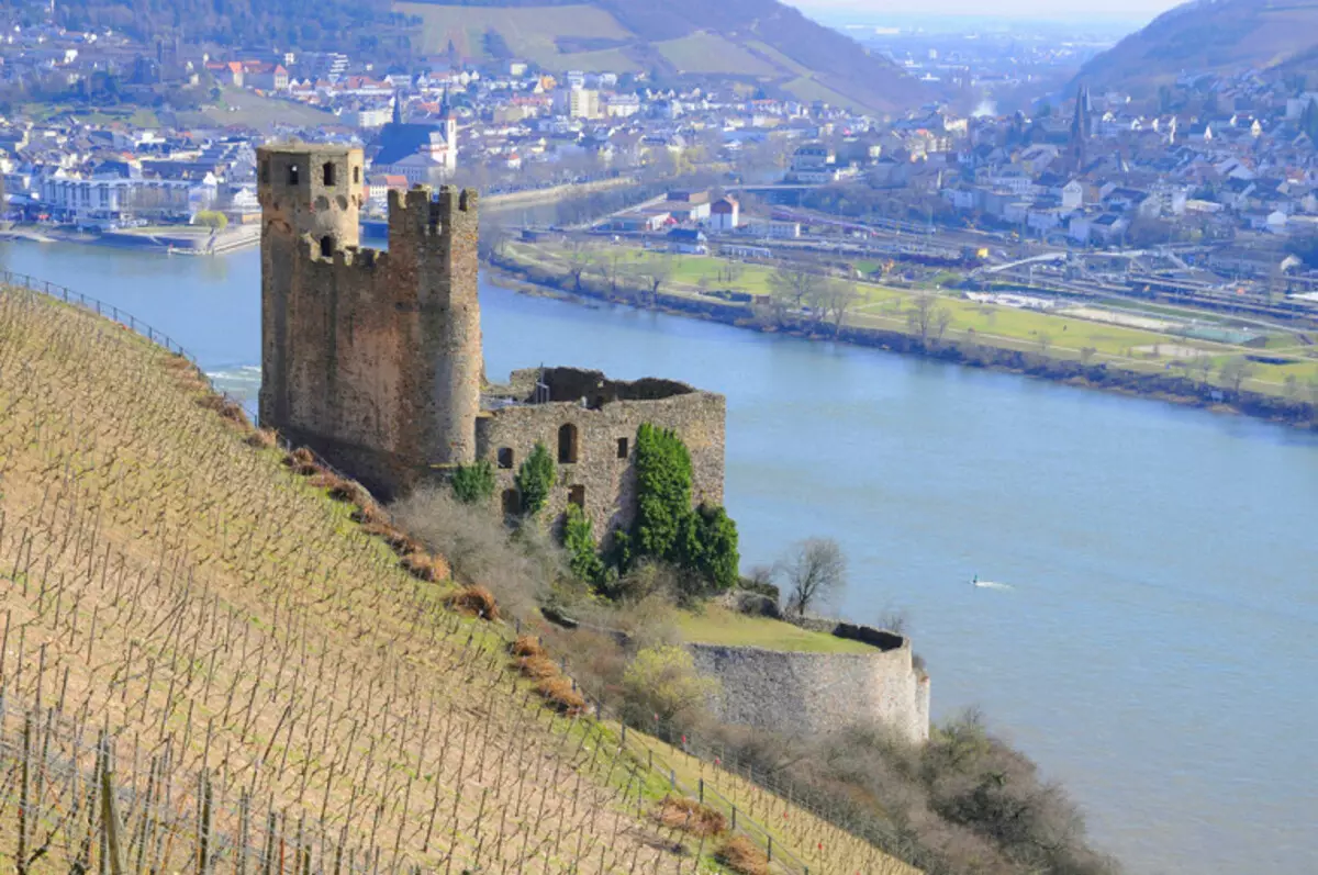 ปราสาท Klopp, Bingen-on-Rhine, Land Rhineland-Palatinate, เยอรมัน, ยุโรป