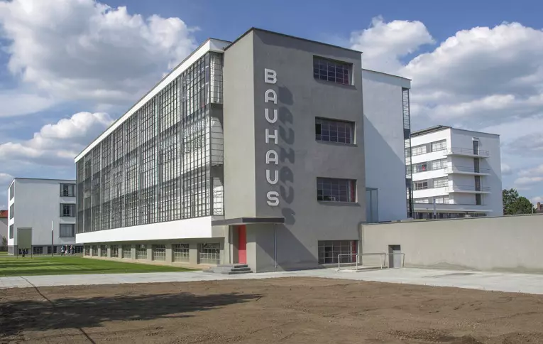 Škola Bauhaus, Dessau, Země Sasko-Anhaltsko, Německo, Evropa