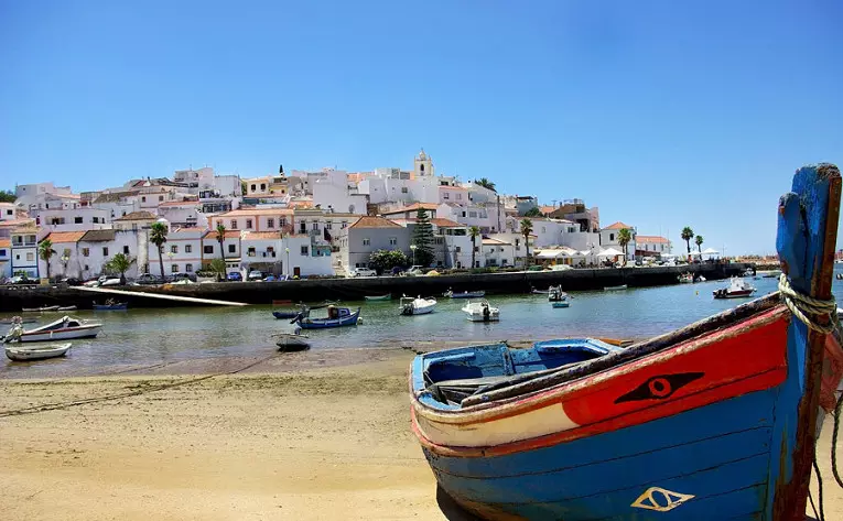 Ferragudo Bay, Portugalio, Eŭropo