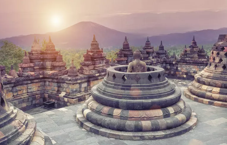 Borobudur, Java, Indonezija, Azija