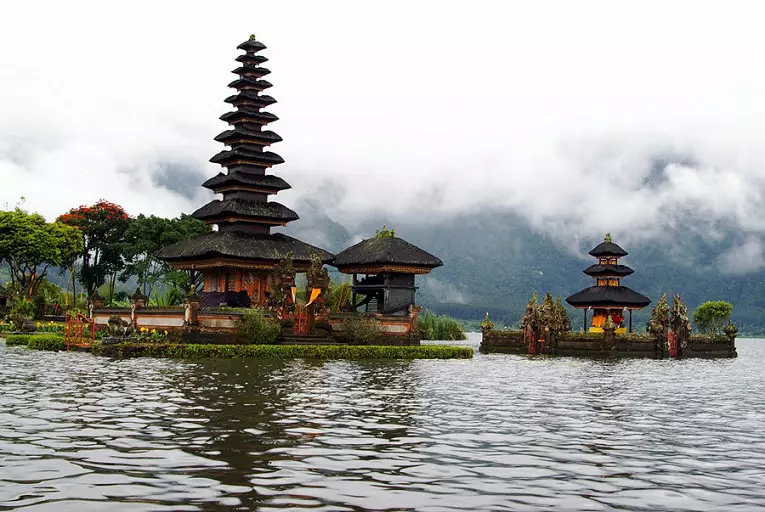 Tempel op Läch Batan, Bali, Indonesien, Asien