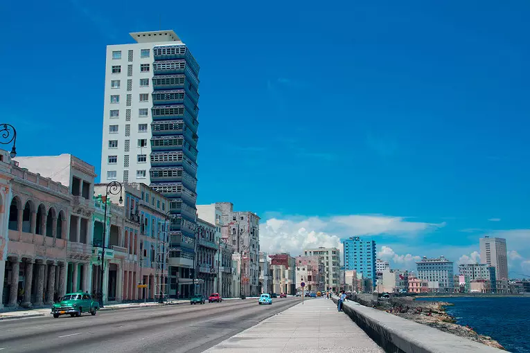 Embankment Malecon, Havana, Kuba, Noord-Amerika en Karibiese Eilande