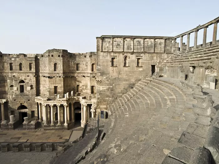 Amfiteatrul roman în Bosre, Siria, Orientul Mijlociu