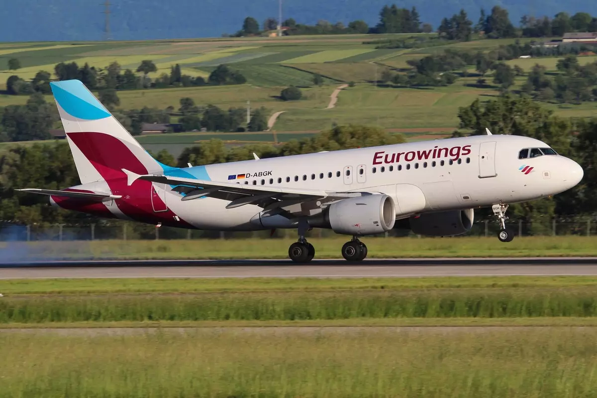 Авіякампанія Eurowings плануе рэйсы ў расійскія рэгіёны з ліпеня