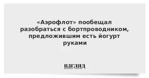 «Աէրոֆլոտը» խոստացավ գործ ունենալ թռիչքի սպասավորի հետ, առաջարկեց ուտել մածուն ձեռքեր