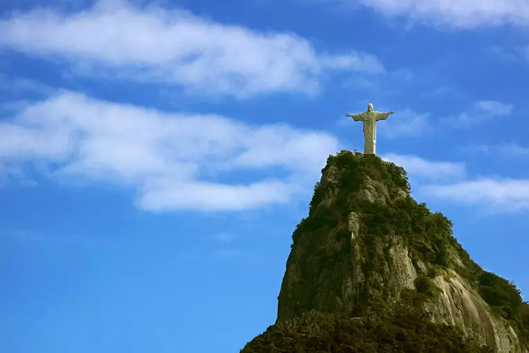 Statue af Christ-Refeemer Mount Corcovado, Rio de Janeiro, Brasilien, Sydamerika