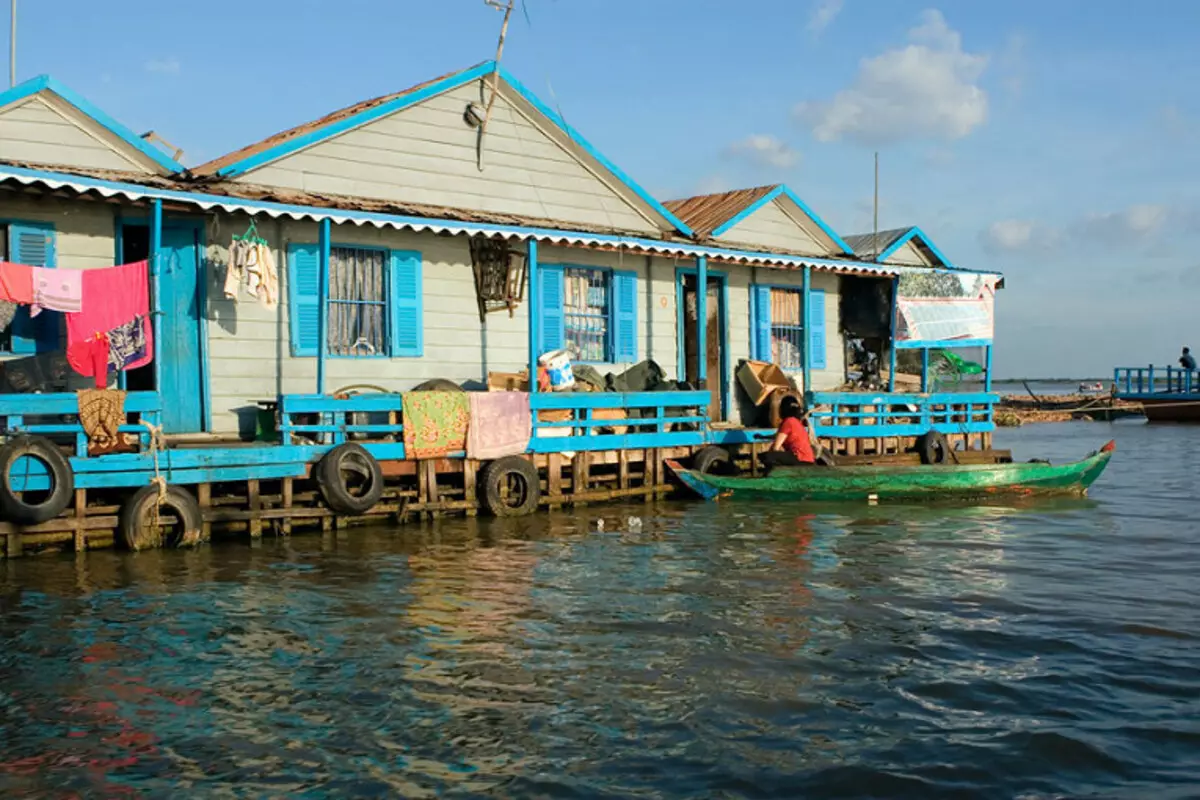 Jezioro Tonleshap, Siemreap, Kambodża, Azja