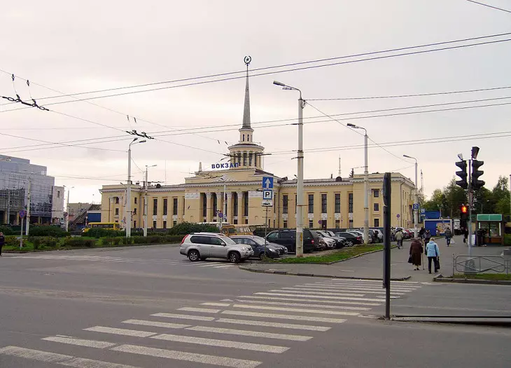 철도역 Petrozavodsk, Petrozavodsk, Karelia, 러시아, 유럽