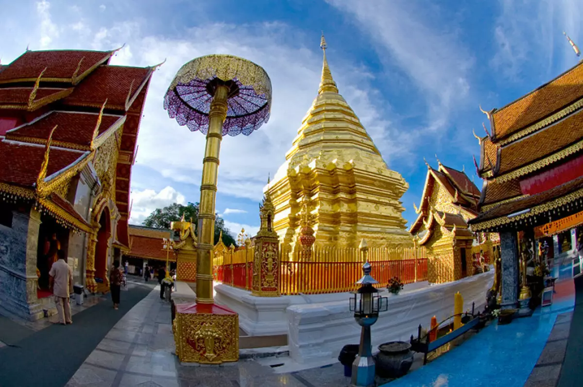 Wat Prathata Doy Cuthep，清邁，泰國，亞洲