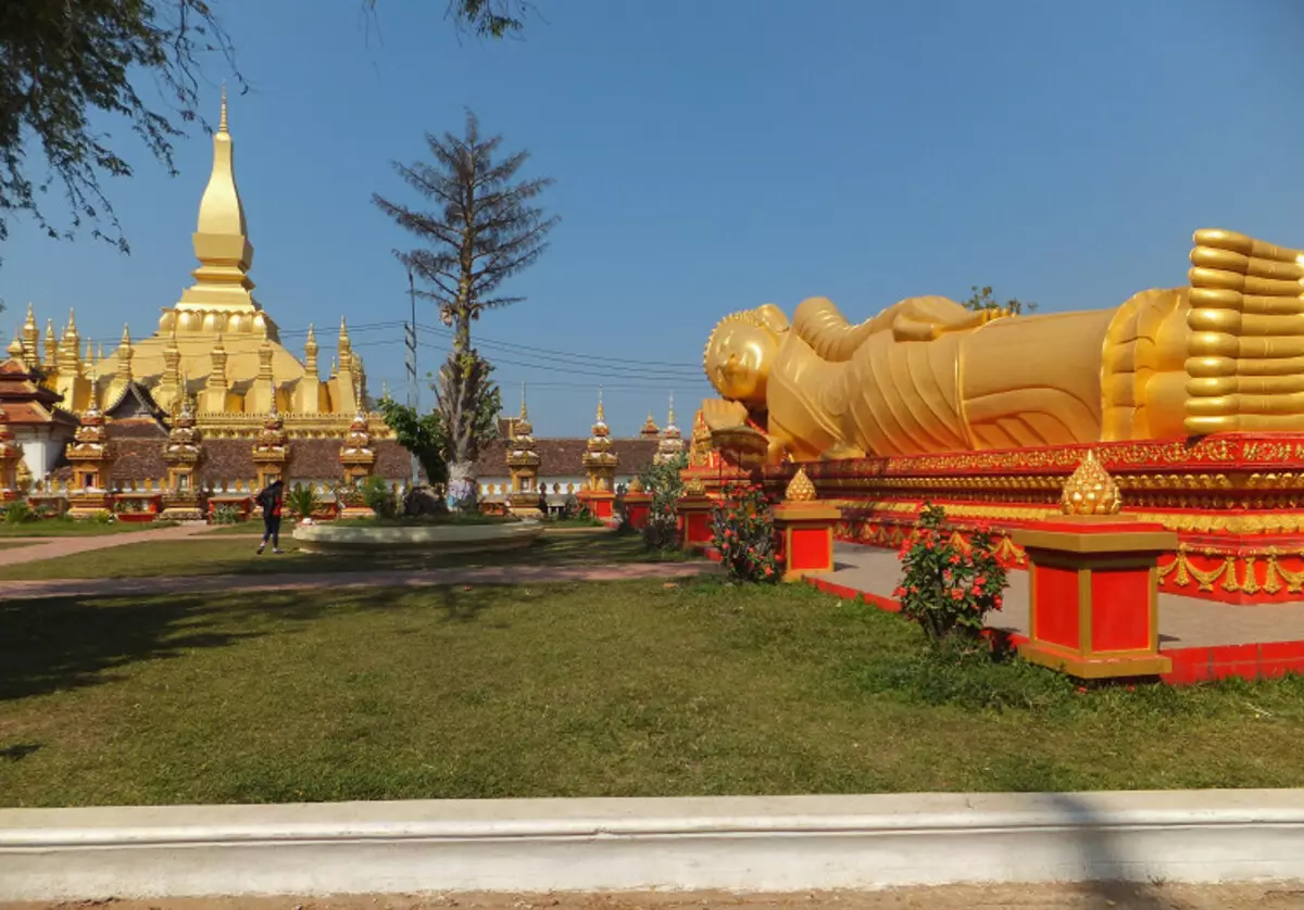 Golden Stupa, Vientiane, Laos, Azija