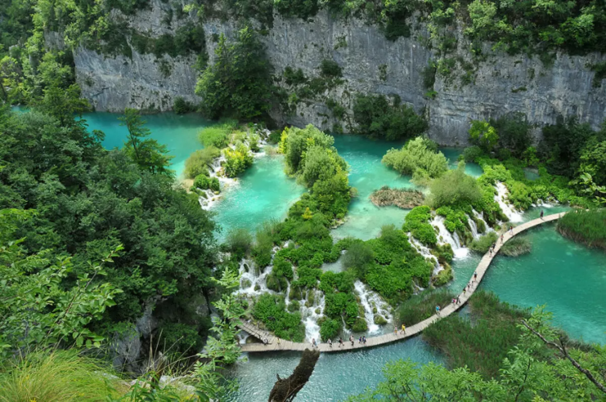 Plitvická jezera, Chorvatsko, Evropa