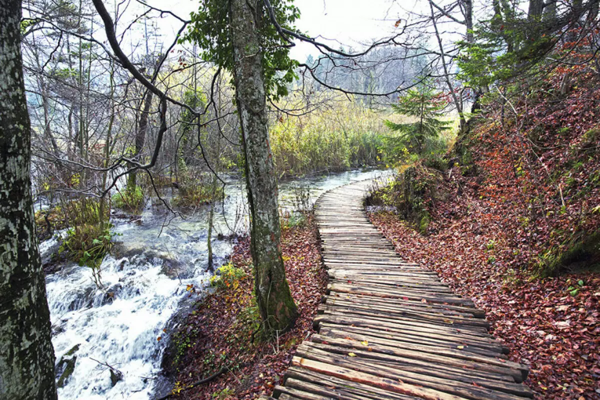 Plitvická jezera, Chorvatsko, Evropa