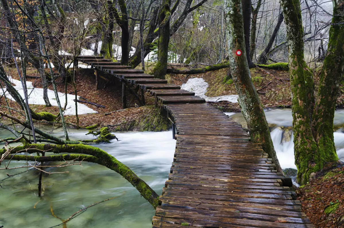 Plitvická jezera, Chorvatsko, Evropa