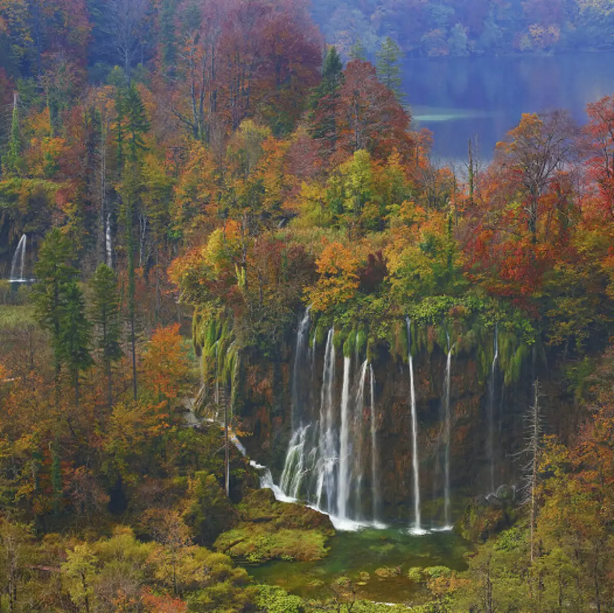 Plitvická jezera, Chorvatsko, Evropa