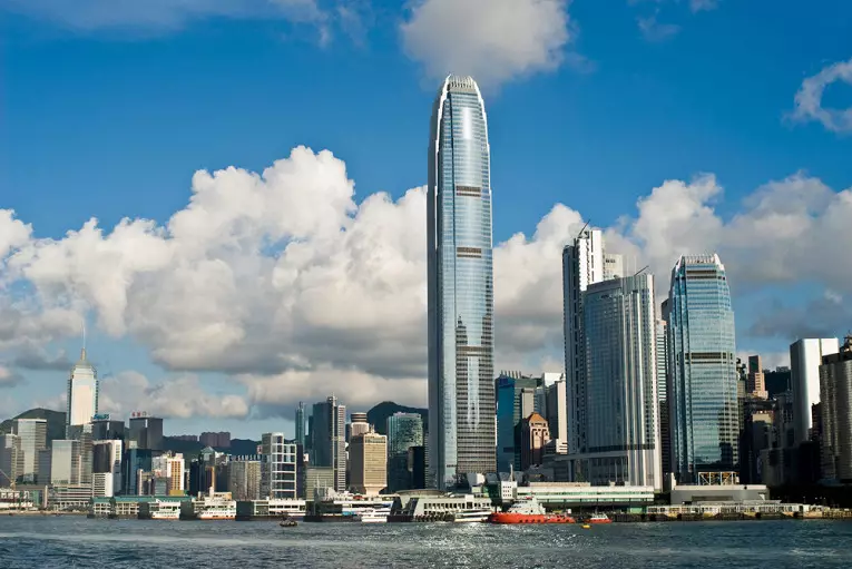 Skyscraper IFC, Hong Kong, Asia.